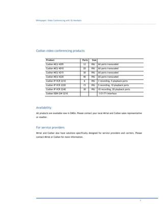 Video Conferencing with 3G Handsets | PDF