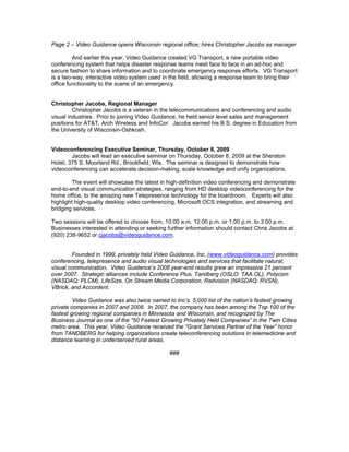 VIDEO GUIDANCE, INC. | PDF