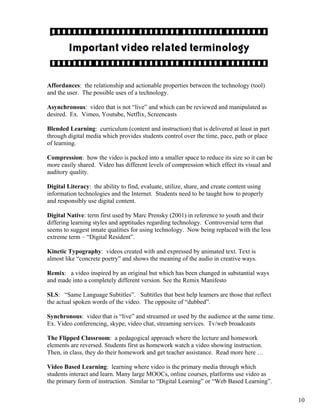 Video in-the-classroom - Teachers handbook | PDF