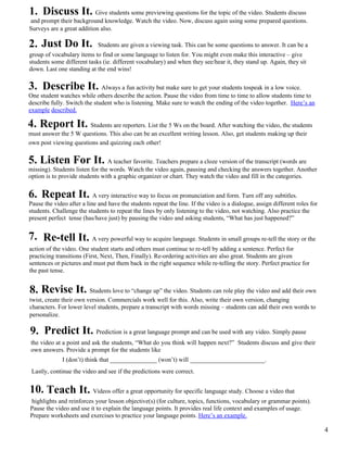 Video in-the-classroom - Teachers handbook | PDF