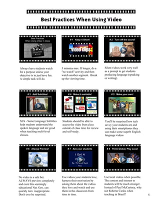 Video in-the-classroom - Teachers handbook | PDF