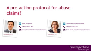 Potential pre-action protocols for abuse claims - the impact on your ...