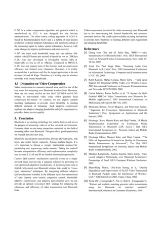 Video Streaming over Bluetooth: A Survey | PDF