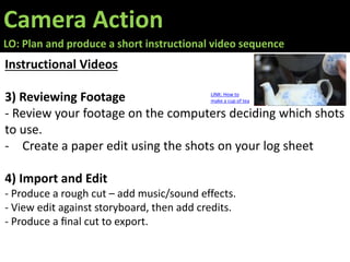 Film Making Activities for Schools and Beginners | PPTX