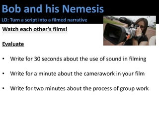 Film Making Activities for Schools and Beginners | PPTX