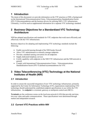 Video Teleconferencing (VTC) Technology at the National ... | PDF | Web Conferencing | Computer ...