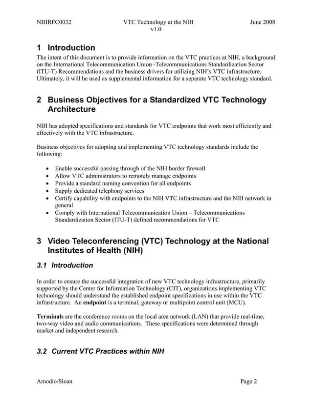 Video Teleconferencing (VTC) Technology at the National ... | PDF | Web Conferencing | Computer ...