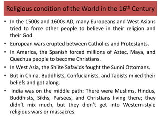 Akbar's religious policy and policies of administration which helps ...