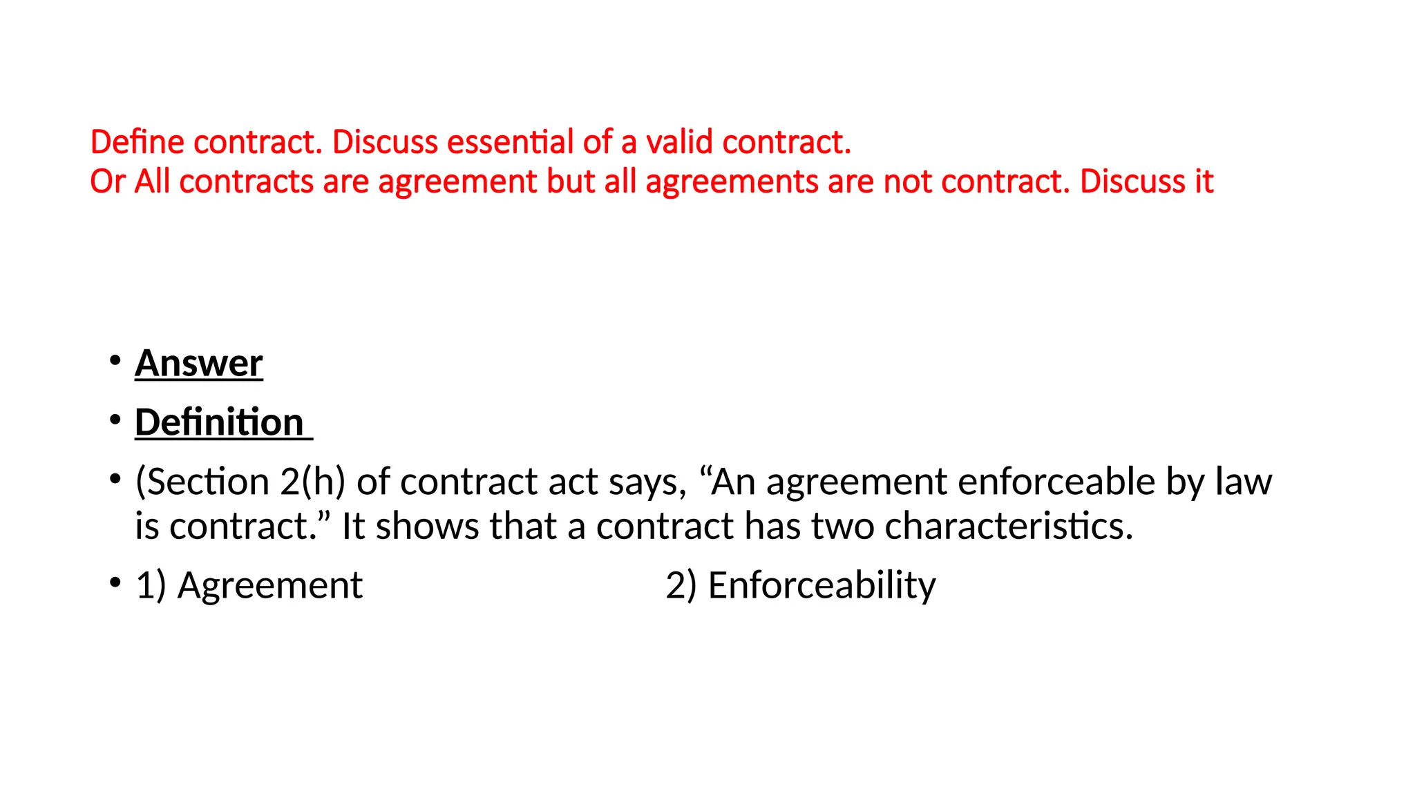 law of contract and its essentials in details | PPTX