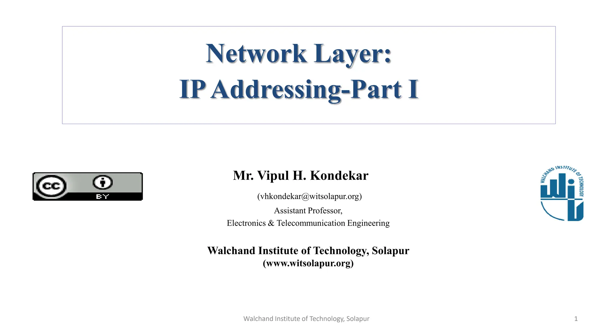 Network layer addressing used for Internet Protocol | PPT