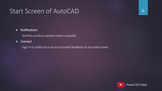 Tutorial 1 - Introduction to AutoCAD, About & History of AutoCAD, User ...