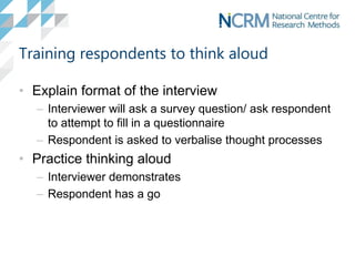 Cognitive interviewing | PPTX