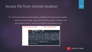 Tutorial 3 - Pan command, Zoom command and how to access AutoCAD files remotely. | PPT