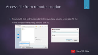 Tutorial 3 - Pan command, Zoom command and how to access AutoCAD files remotely. | PPT