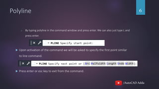 Tutorial 4 - Line & Polyline command in AutoCAD. | PDF | Technology & Computing