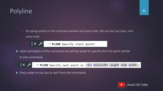 Tutorial 4 Line And Polyline Command In Autocad Pdf Technology And Computing