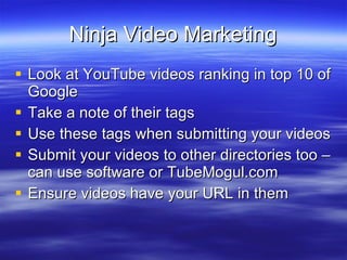 Video 5 ninja_video_marketing | PPT