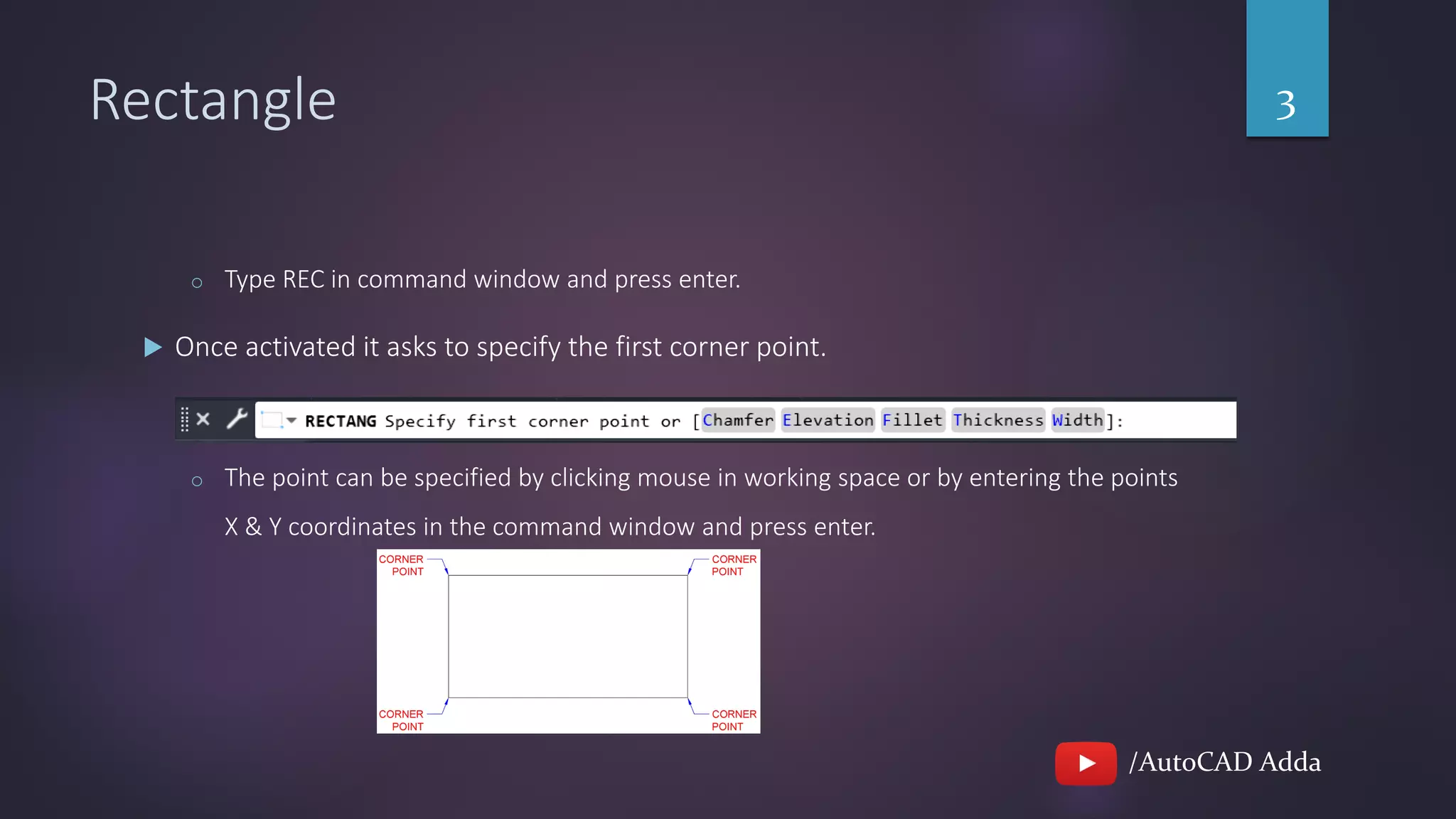 Tutorial 5 - Rectangle and Circle command in AutoCAD. | PDF