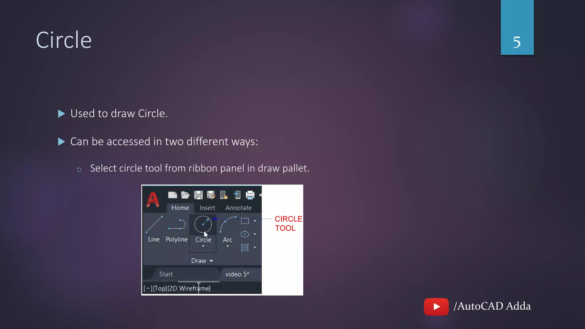 Tutorial 5 - Rectangle and Circle command in AutoCAD. | PDF