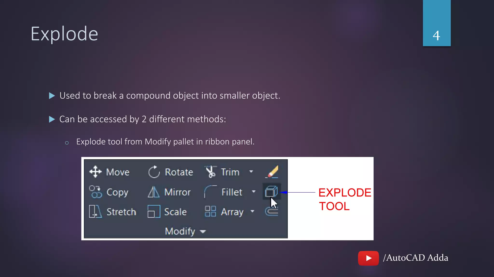 Tutorial 9 Align Explode And Fillet Command In Autocad Ppt 4380