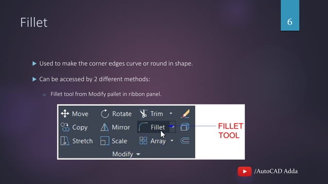 Tutorial 9 - Align, Explode, and Fillet command in AutoCAD. | PPT