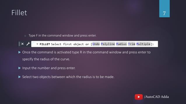 Tutorial 9 - Align, Explode, and Fillet command in AutoCAD. | PPT