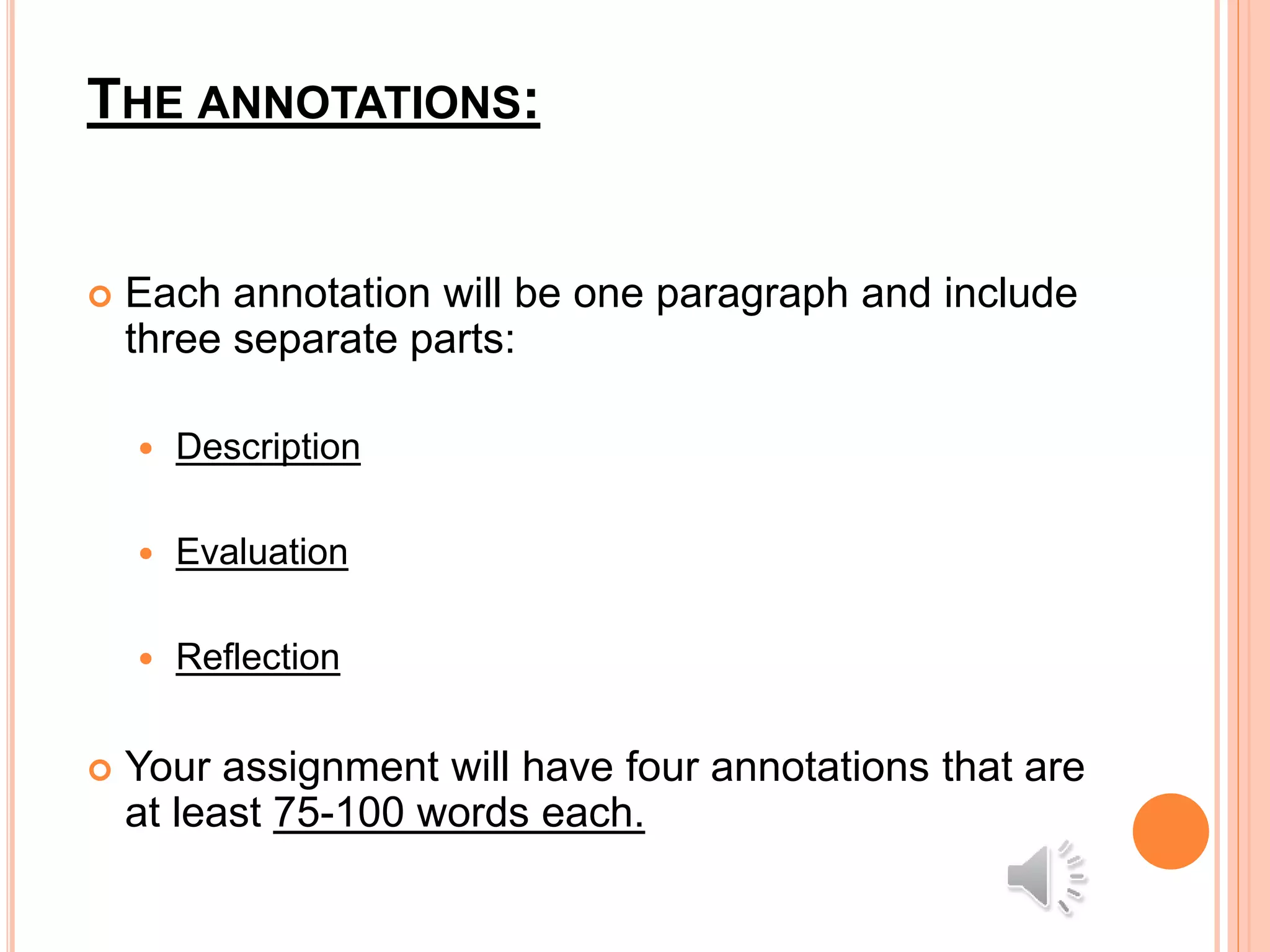 Annotated Biblography Presentation | PPTX