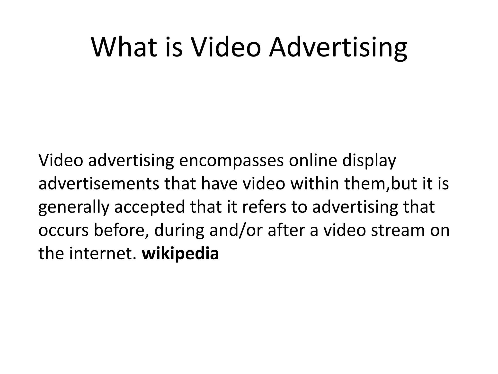 Video advertising expert | PPTX