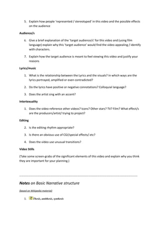 Video analysis template | DOC