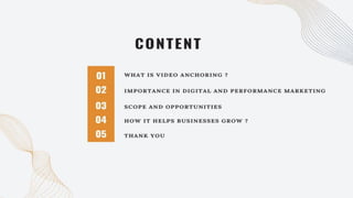 Video Anchoring in Digital Marketing and Performance Marketing | PDF