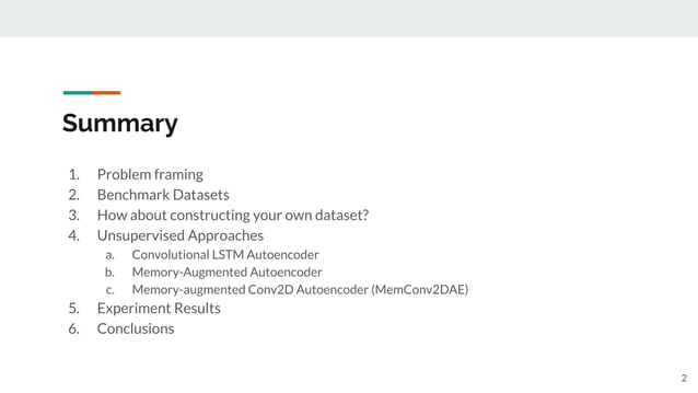 Unsupervised Video Anomaly Detection: A brief overview | PPT