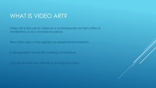 Video art – a perspective | PDF