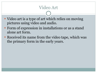 Video art power point | PPT