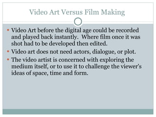 Video art power point | PPT