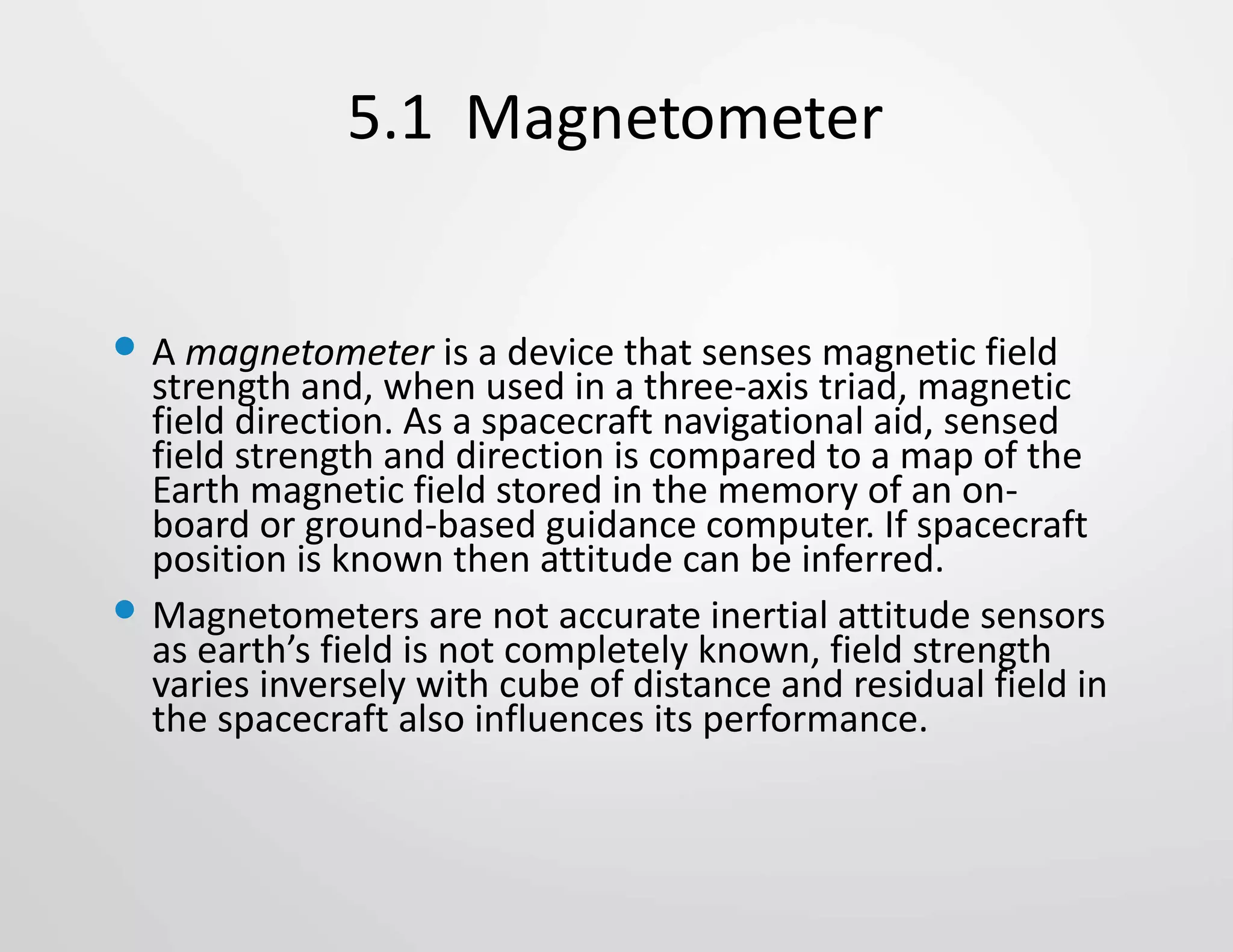 SENSORS for attitude determination in Satellites | PPT
