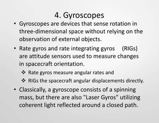 SENSORS for attitude determination in Satellites | PPT