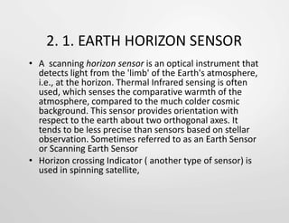 SENSORS for attitude determination in Satellites | PPT
