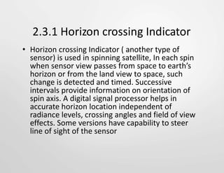 SENSORS for attitude determination in Satellites | PPT