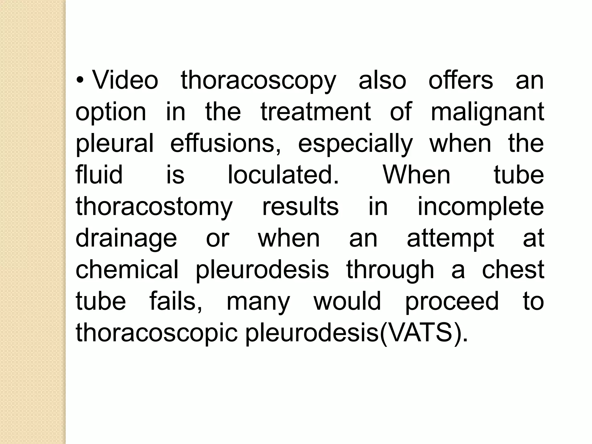 Video assisted thoracic surgery | PPTX