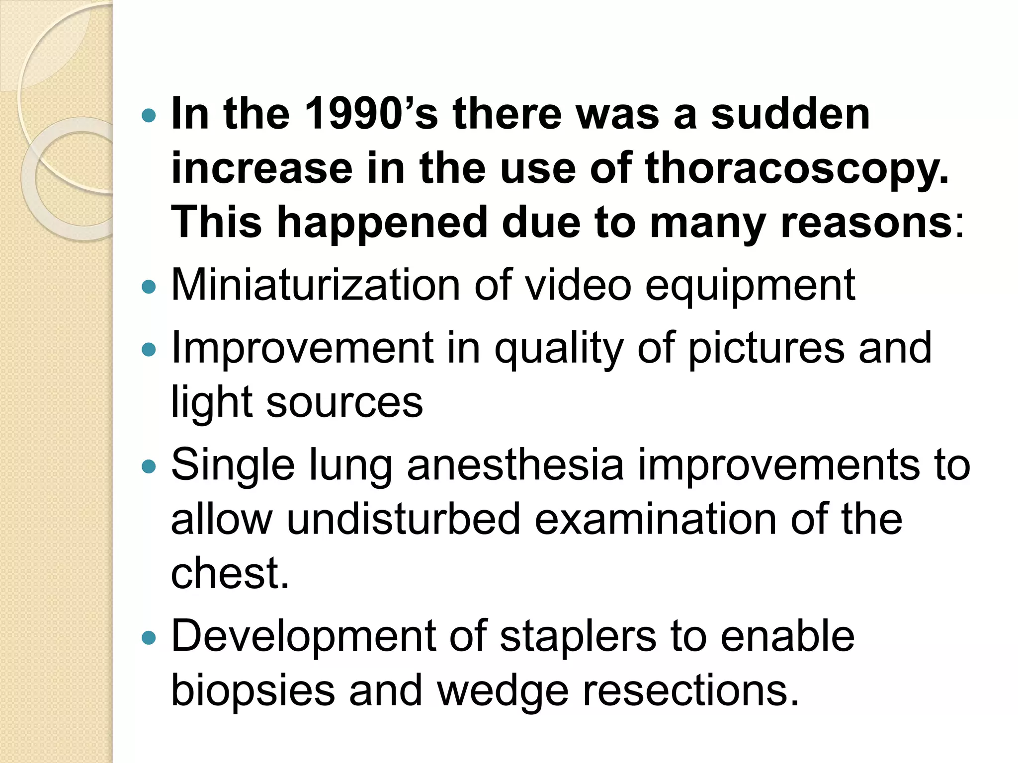 Video assisted thoracic surgery (VATS) seminar | PPTX