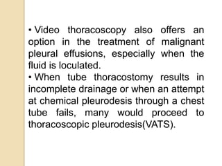 Video assisted thoracic surgery (VATS) seminar | PPTX