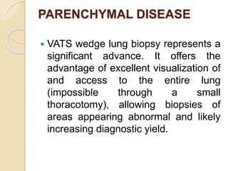 Video assisted thoracic surgery (VATS) seminar | PPTX