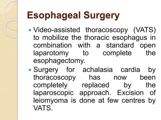 Video assisted thoracic surgery (VATS) seminar | PPTX | Lung and ...