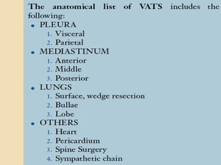 Video assisted thoracic surgery (VATS) seminar | PPTX