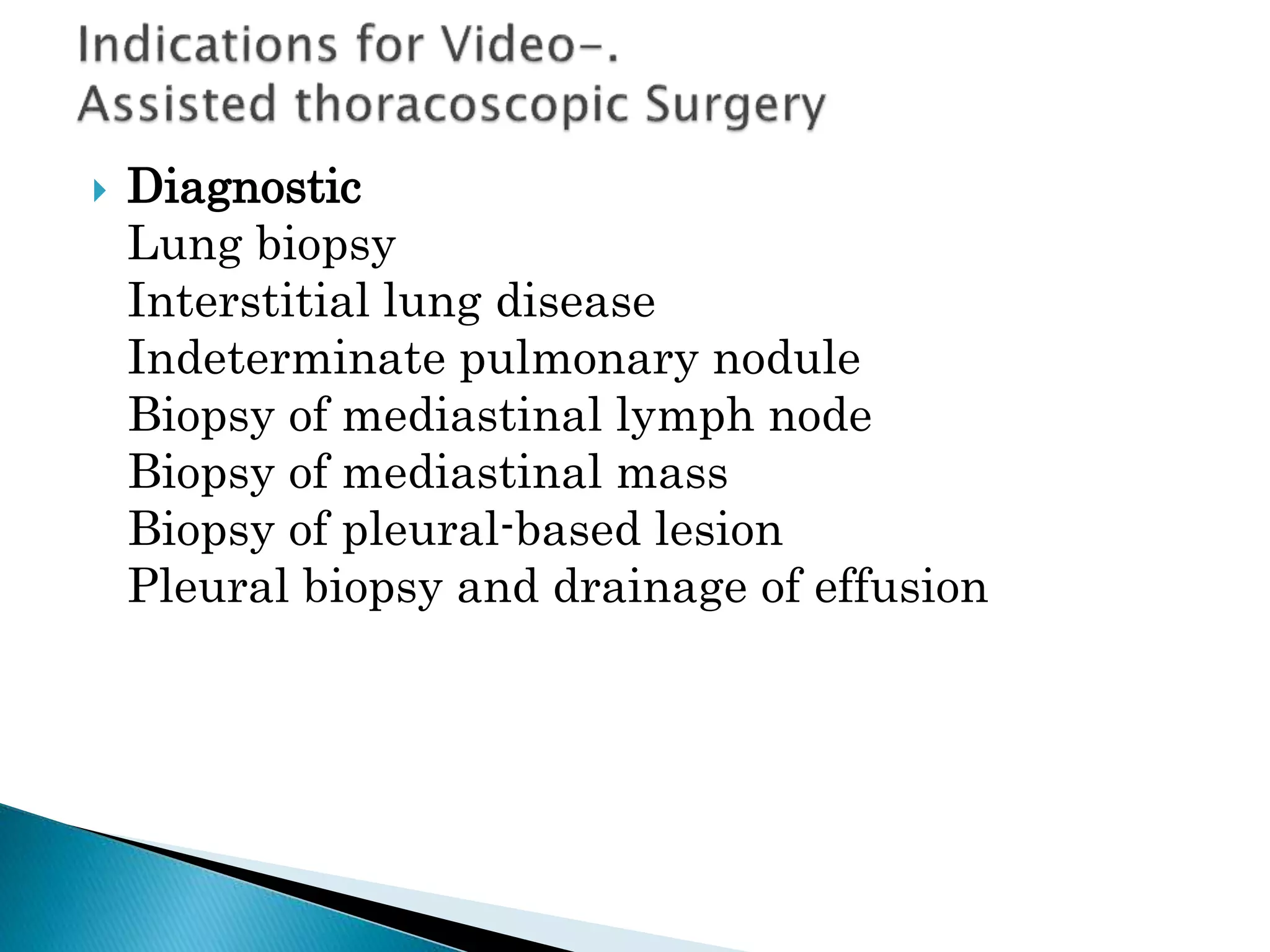 Video assisted thoracic surgery (vats) | PPTX