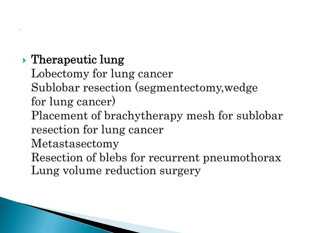 Video assisted thoracic surgery (vats) | PPTX | Lung and Respiratory ...