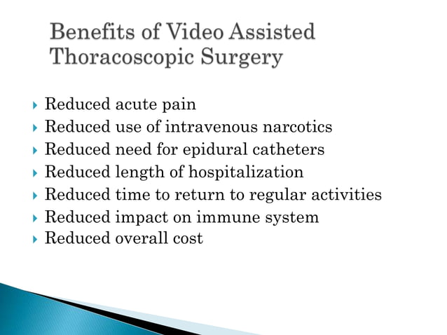 Video assisted thoracic surgery (vats) | PPTX | Lung and Respiratory ...