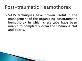 Video assisted thoracic surgery (vats) | PPTX | Lung and Respiratory ...