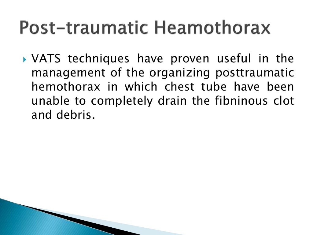 Video assisted thoracic surgery (vats)