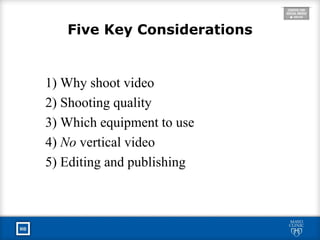 Video Best Practices | PPT